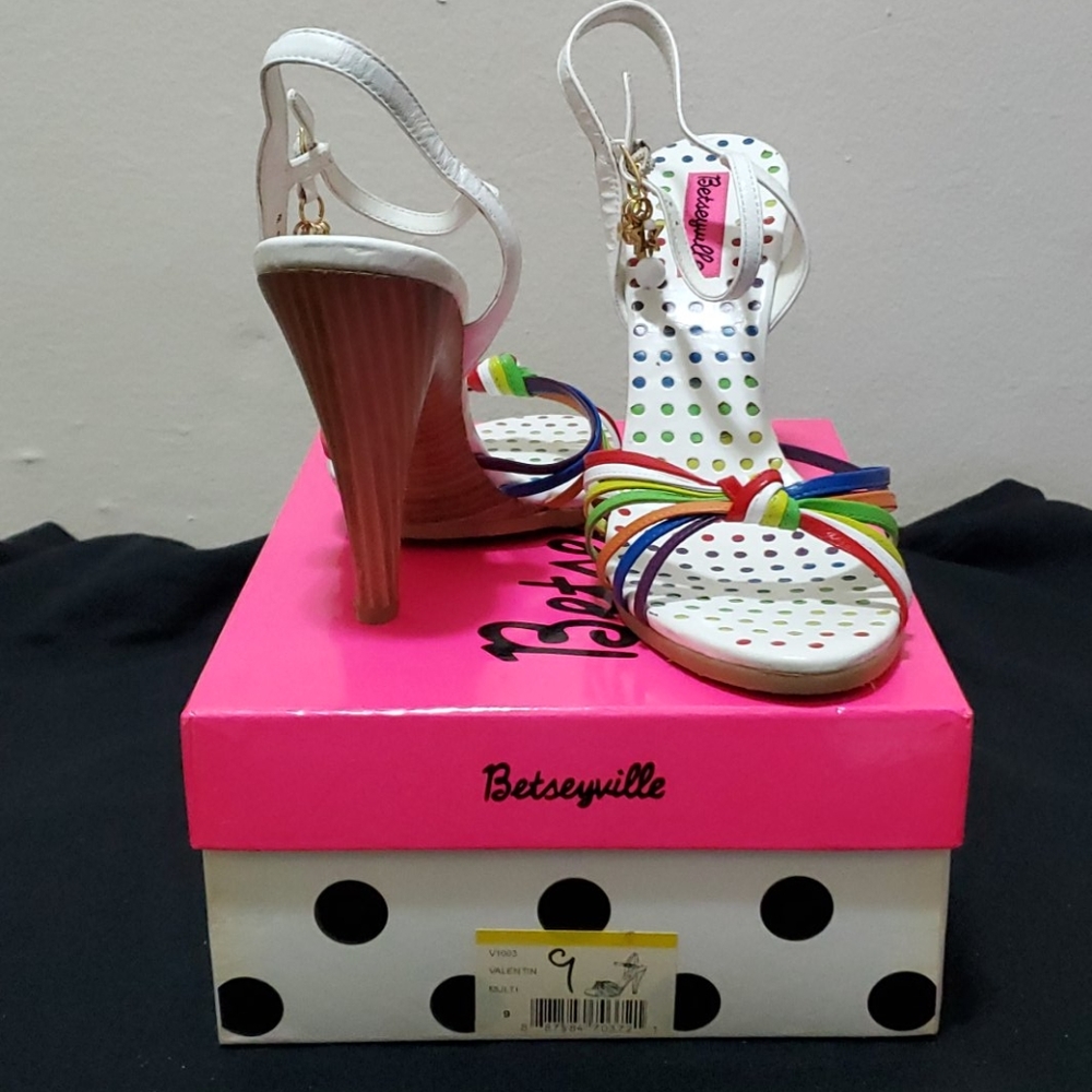 Betsy Johnson Valentin Sandal In Multi - Gem